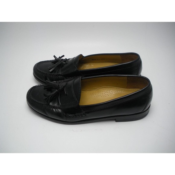 Cole Haan | Shoes | Cole Haan Tasselled Loafers Moc Toe Black Mens Size ...